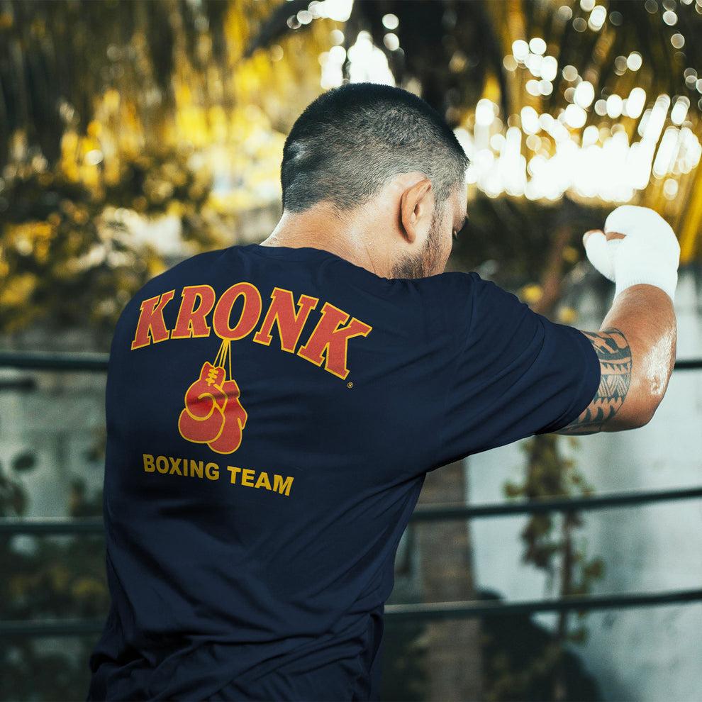 KRONK Boxing Team Training Tee – Navy Short Sleeve Shirt